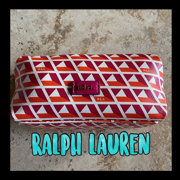 Ralph Lauren | Bags | Nwtralph Lauren Pink Orange Cosmetic Bag | Poshmark